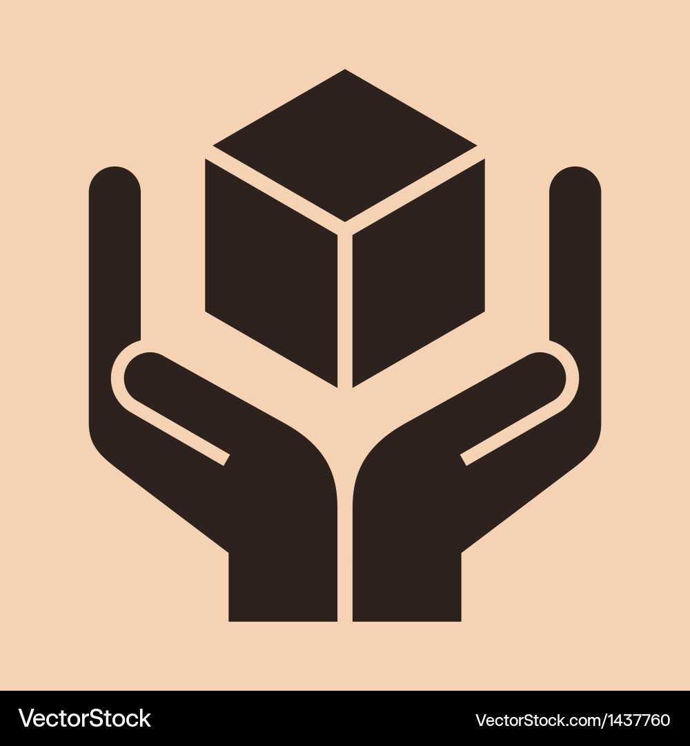 Handle with care sign Royalty Free Vector Image