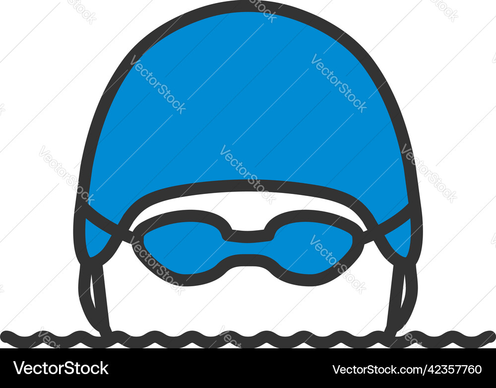 Icon of swimming man Royalty Free Vector Image
