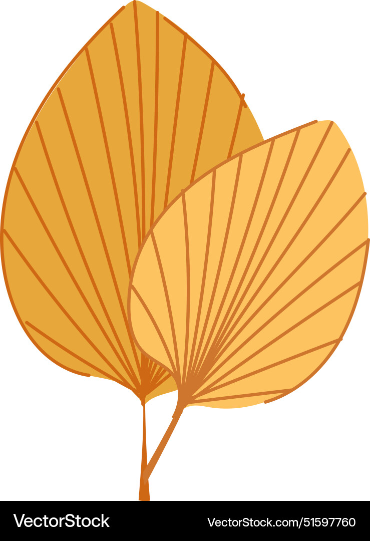 Leaf gold leaves cartoon Royalty Free Vector Image