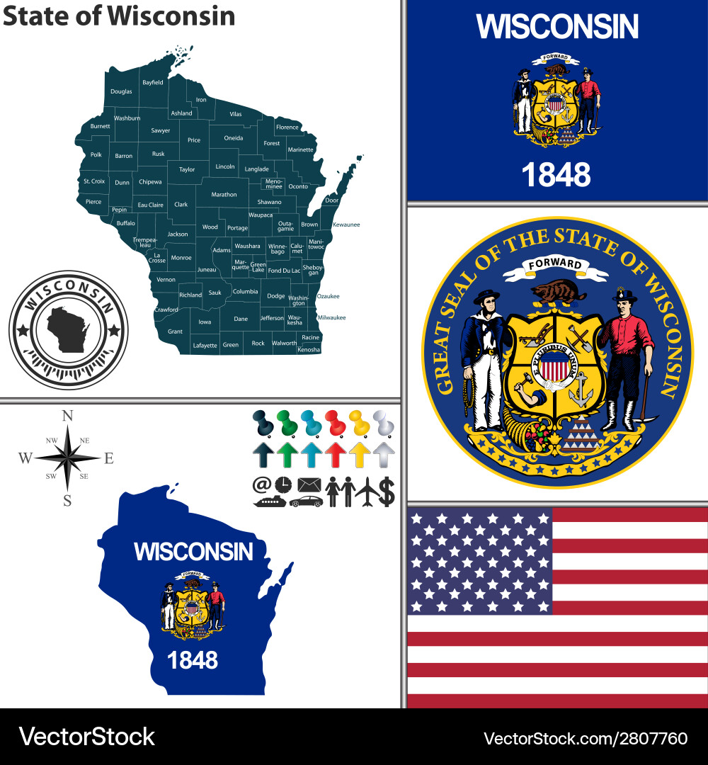 Wisconsin State Seal Vector Images (over 200)