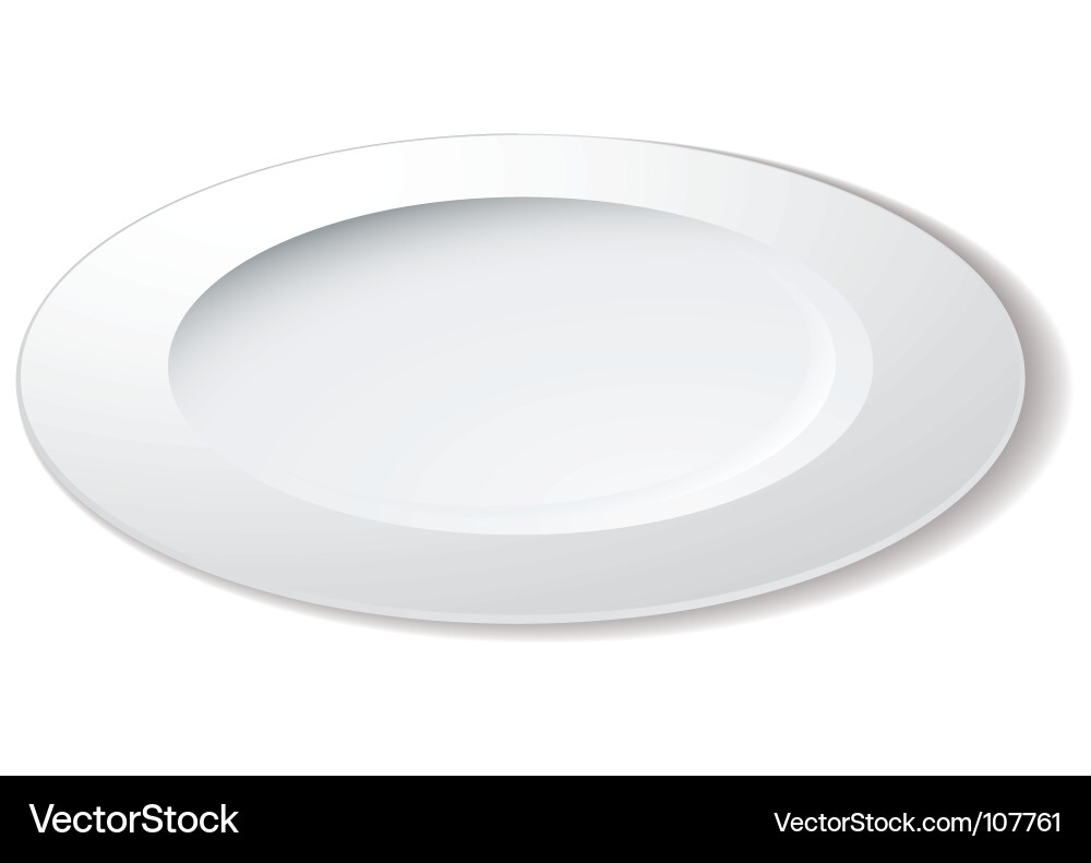 Dinner plate Royalty Free Vector Image - VectorStock