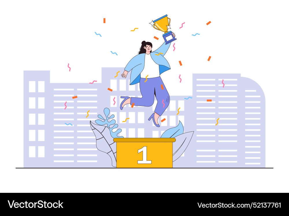 Employee success recognition encouragement Vector Image
