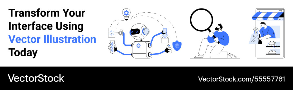 Enhance technology search and e-commerce Vector Image