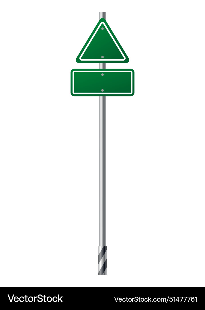 Green traffic sign road board text panel mockup Vector Image