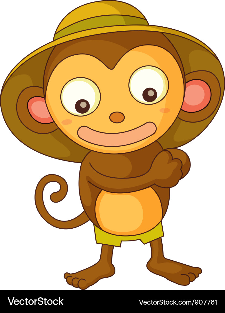 Little monkey Royalty Free Vector Image - VectorStock