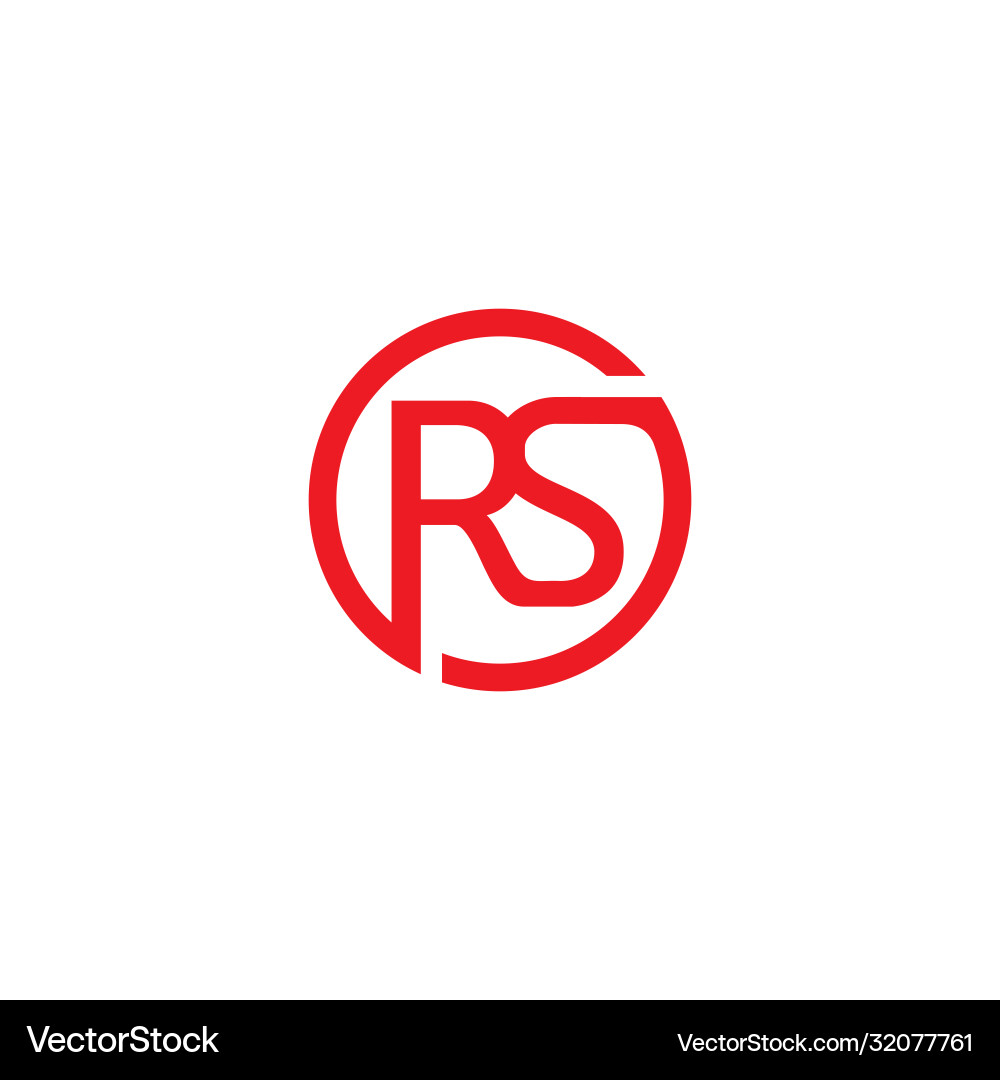 Rs logo symbol Royalty Free Vector Image - VectorStock