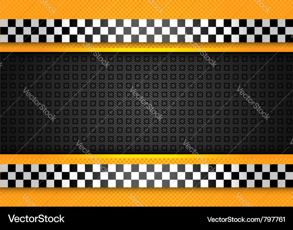 Taxi cab background racing blank template Vector Image