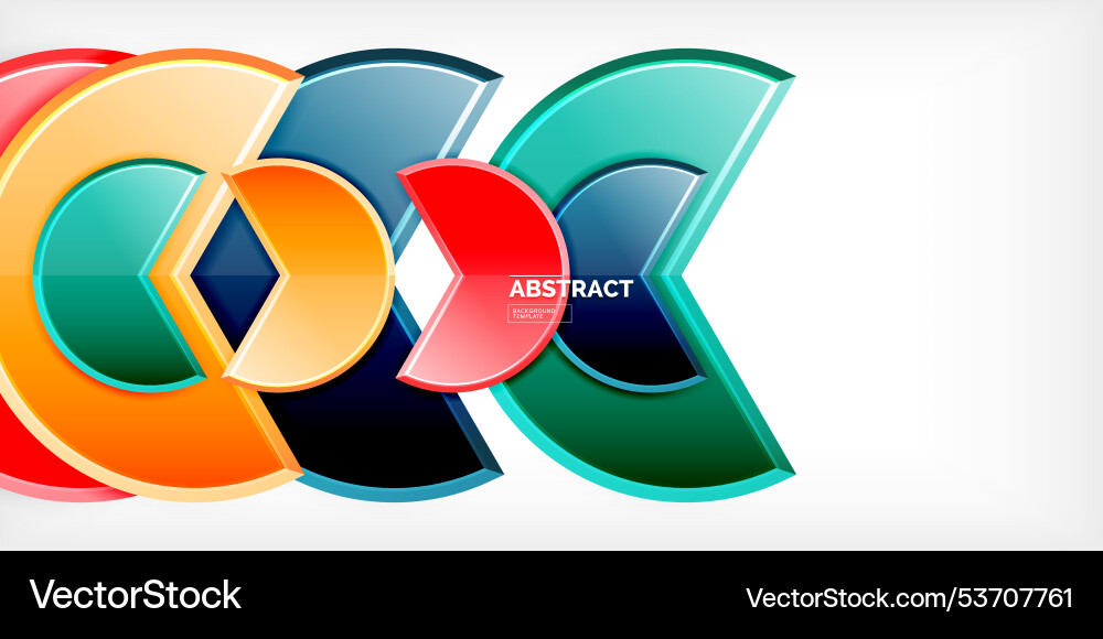 Trendy round shapes with triangular angle design Vector Image