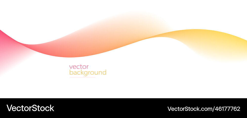 Flowing color curve shape with soft gradient Vector Image