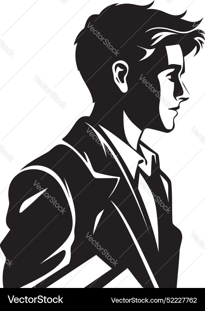 Masculine mastery bold symbol in black logo Vector Image