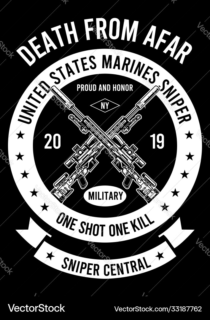 Sniper one shoot Royalty Free Vector Image - VectorStock