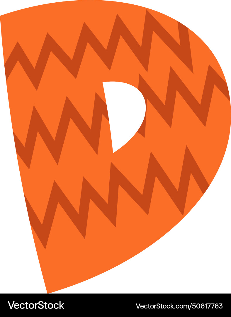 D letter childish alphabet Royalty Free Vector Image