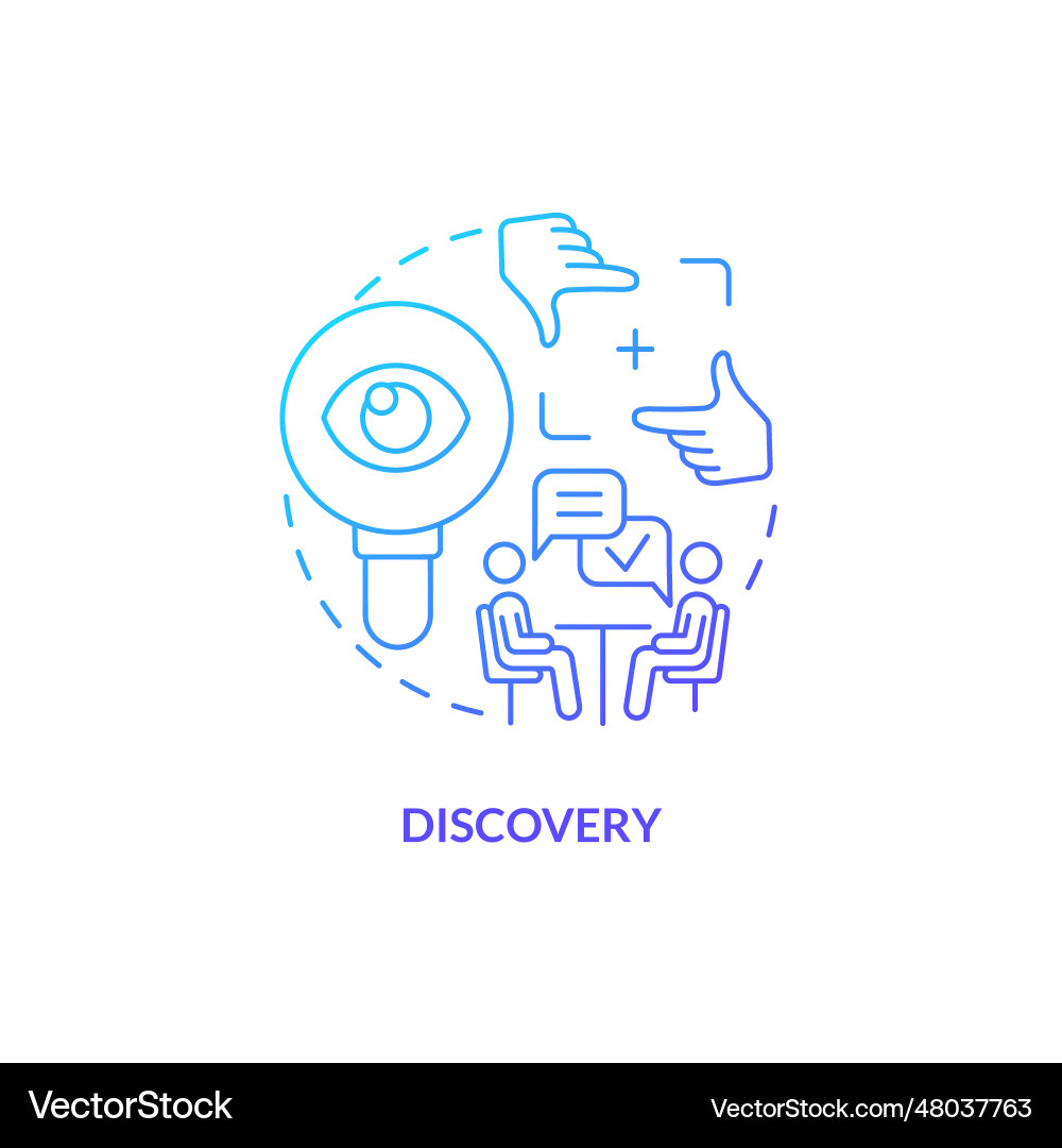 Discovery Thin Line Icon Royalty Free Vector Image