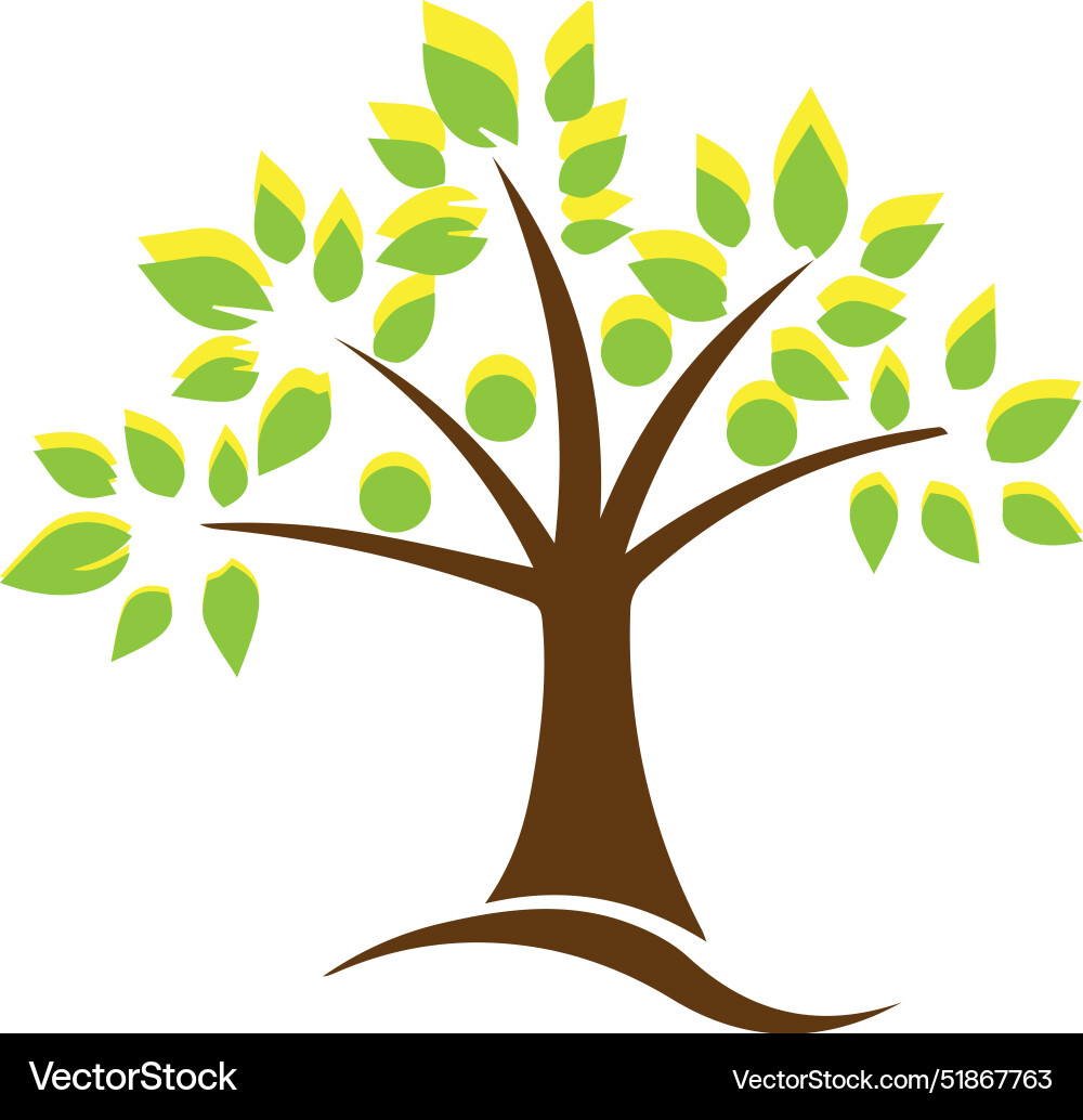Elegant creative tree design of color Royalty Free Vector