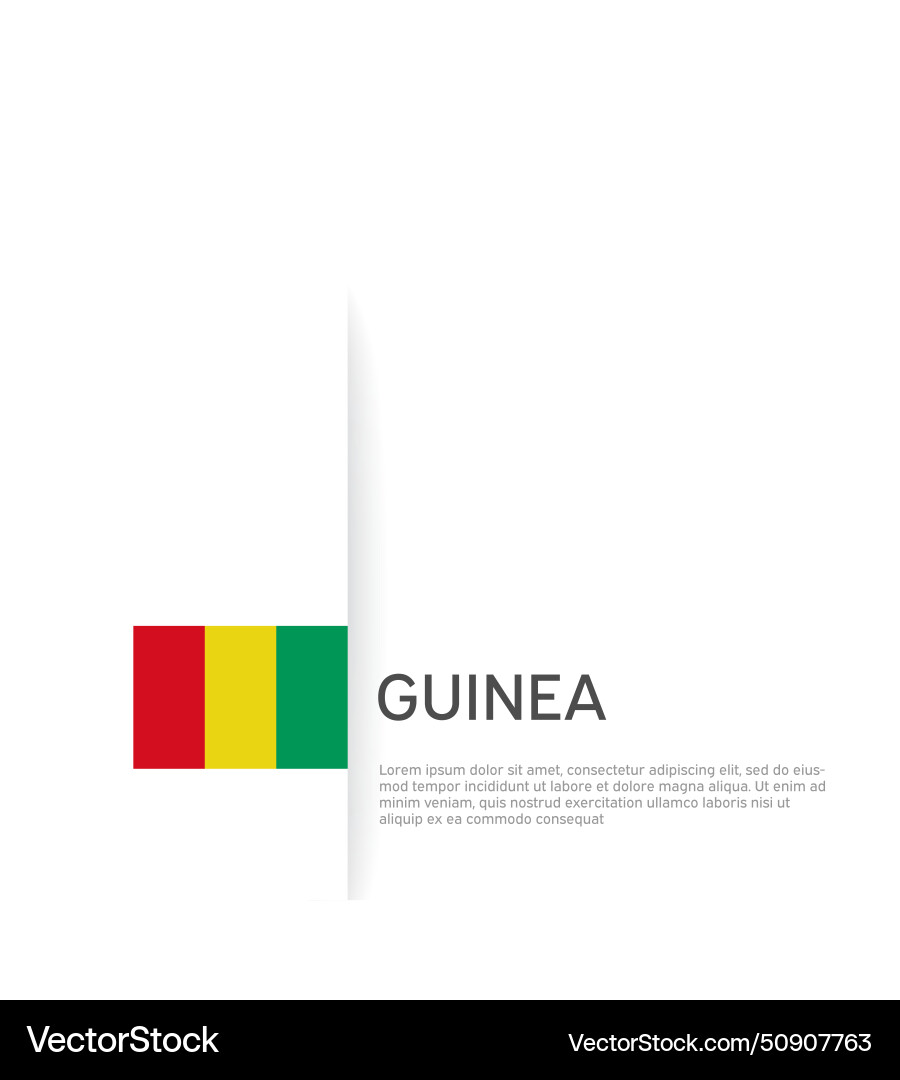 Guinea flag background state patriotic banner Vector Image