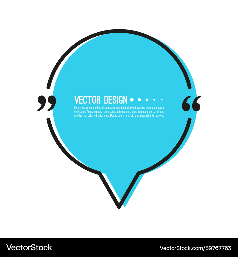 Quote frame with commas Royalty Free Vector Image