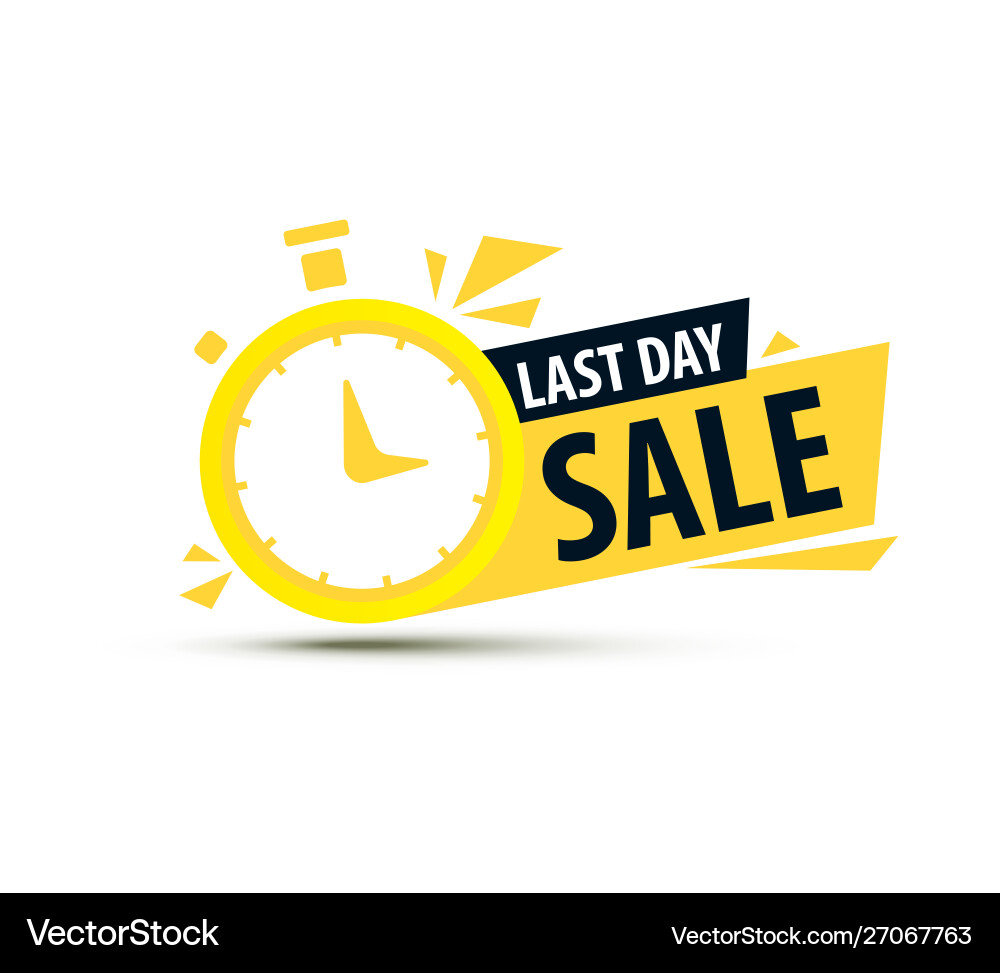 Sale countdown banner discount badjes Royalty Free Vector