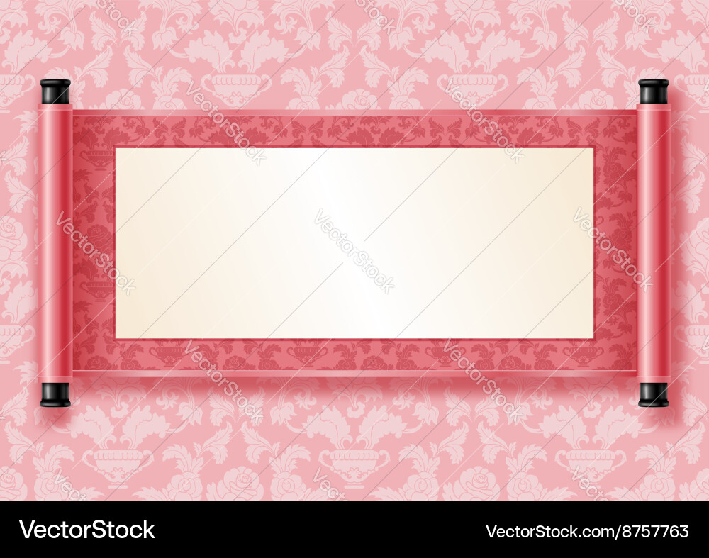 Scroll pink Royalty Free Vector Image - VectorStock