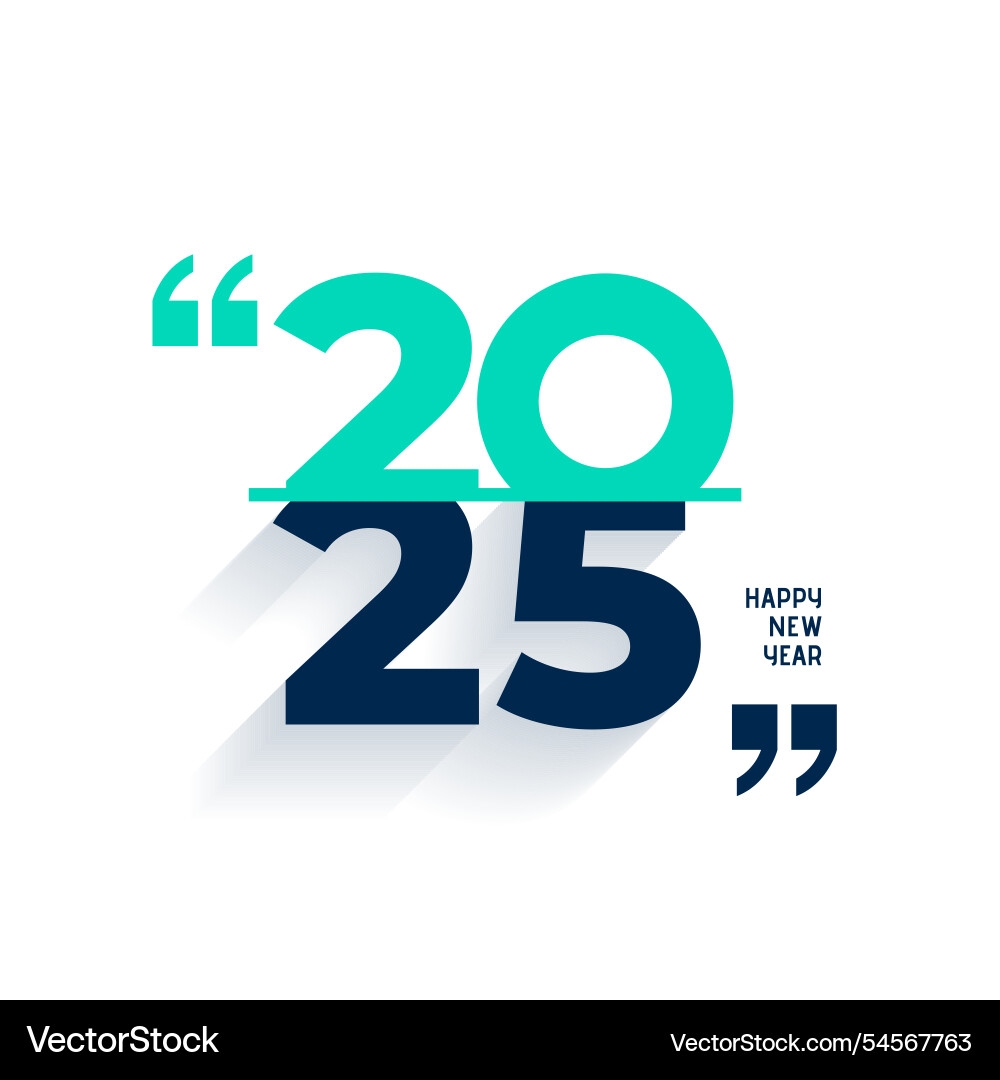 Simple happy new year 2025 background design Vector Image
