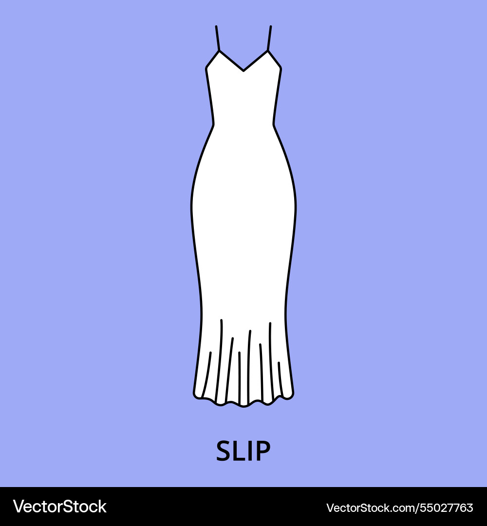 Slip dress icon editable stroke Royalty Free Vector Image