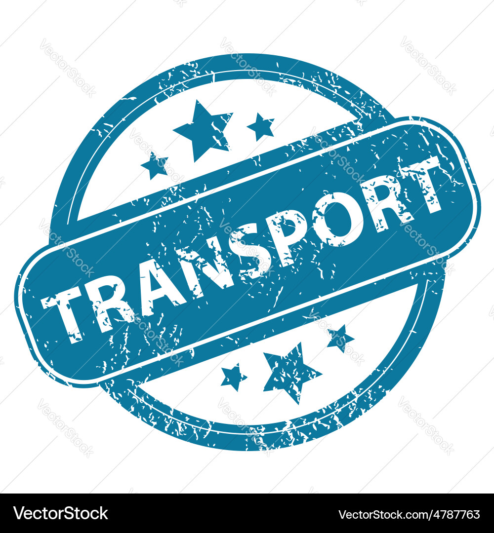 Transport round stamp Royalty Free Vector Image
