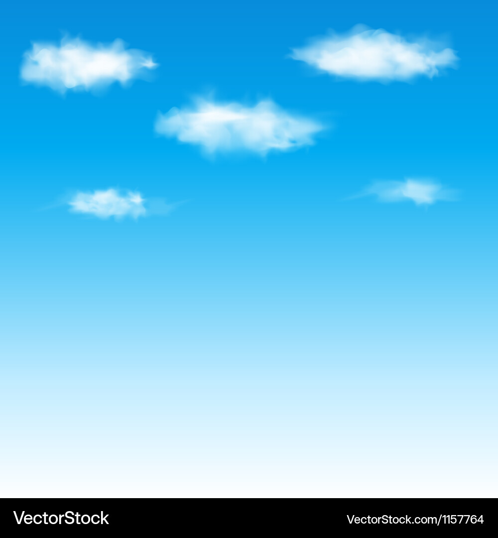 Blue sky with clouds Royalty Free Vector Image