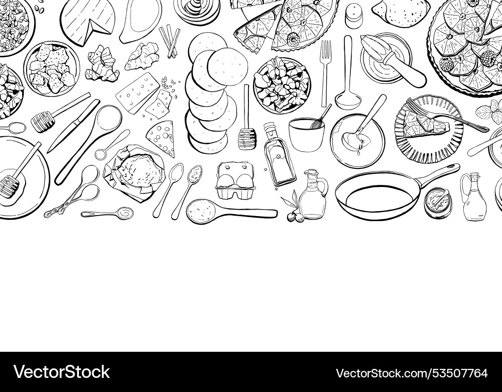 Cooking class flayer template ingredients Vector Image