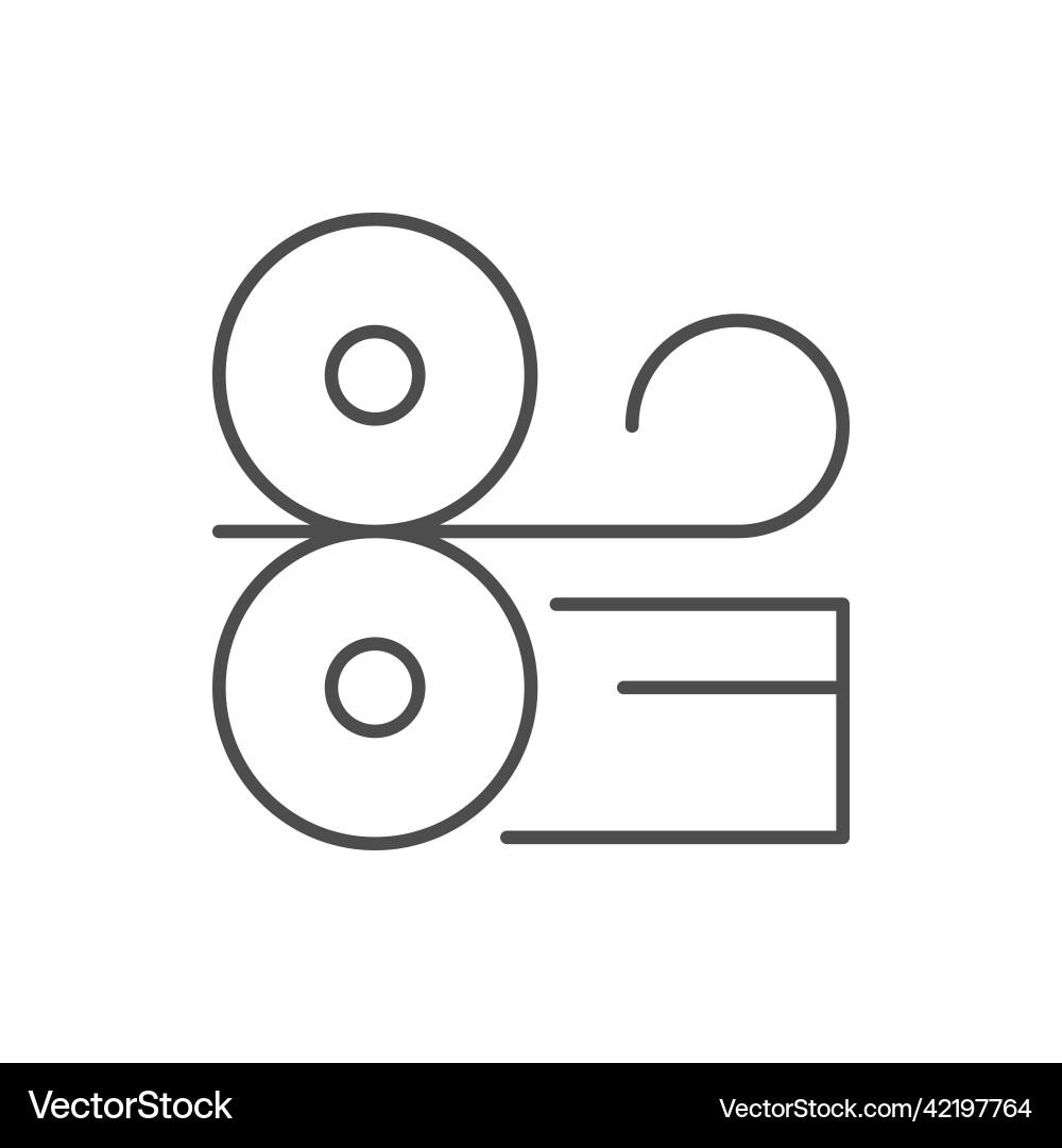 Metal rolling line outline icon Royalty Free Vector Image