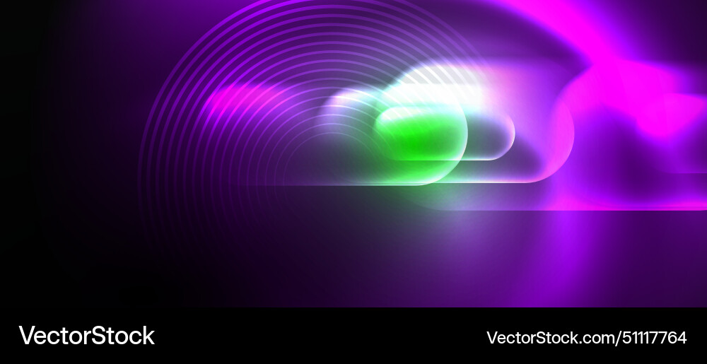 Purple and green light on violet background create