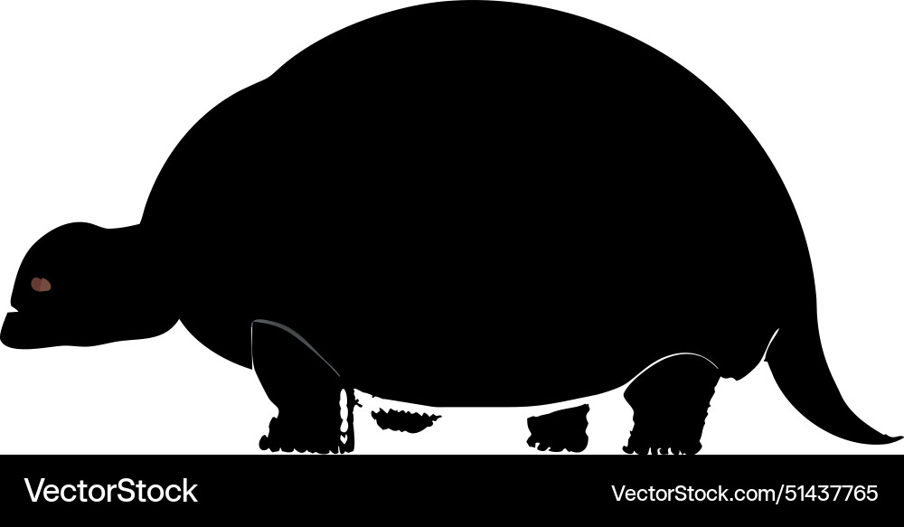 Aldabra giant tortoise turtle black icon Vector Image