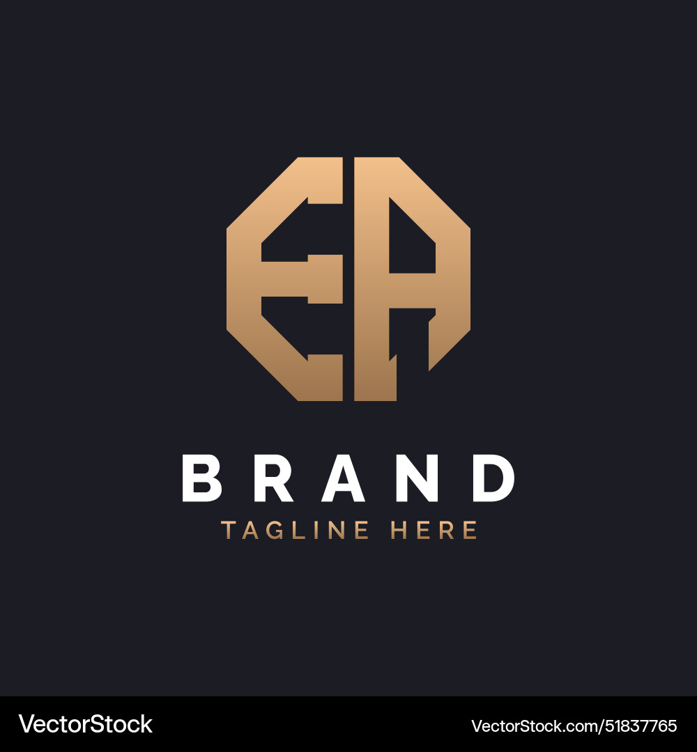 Ea logo design modern minimal elegant and luxury Vector Image