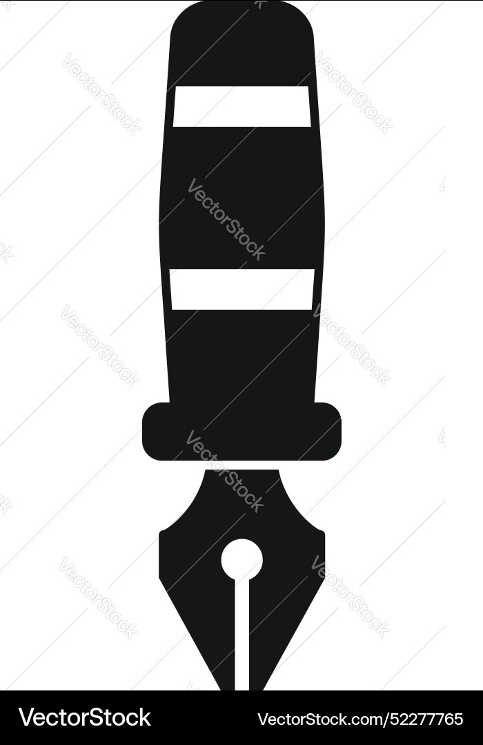 Fountain pen nib drawing writing tool icon Vector Image