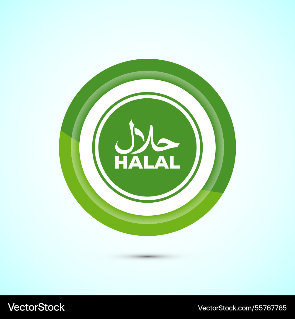 Halal icon design certificate tag islamic – Royalty-Free Vector ...