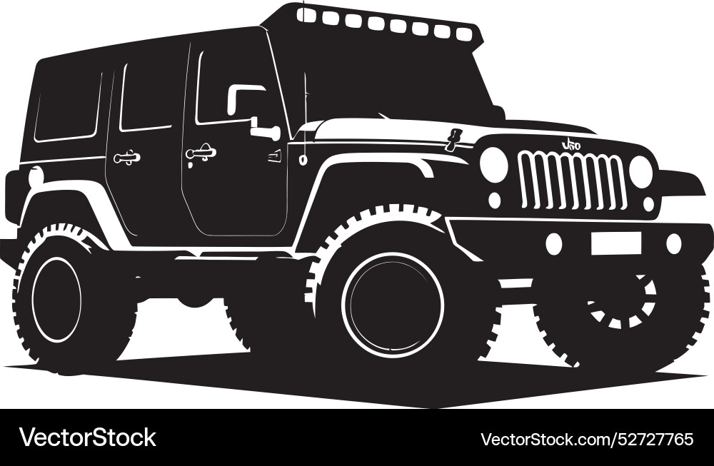 Jeep wrangler the legend continues Royalty Free Vector Image