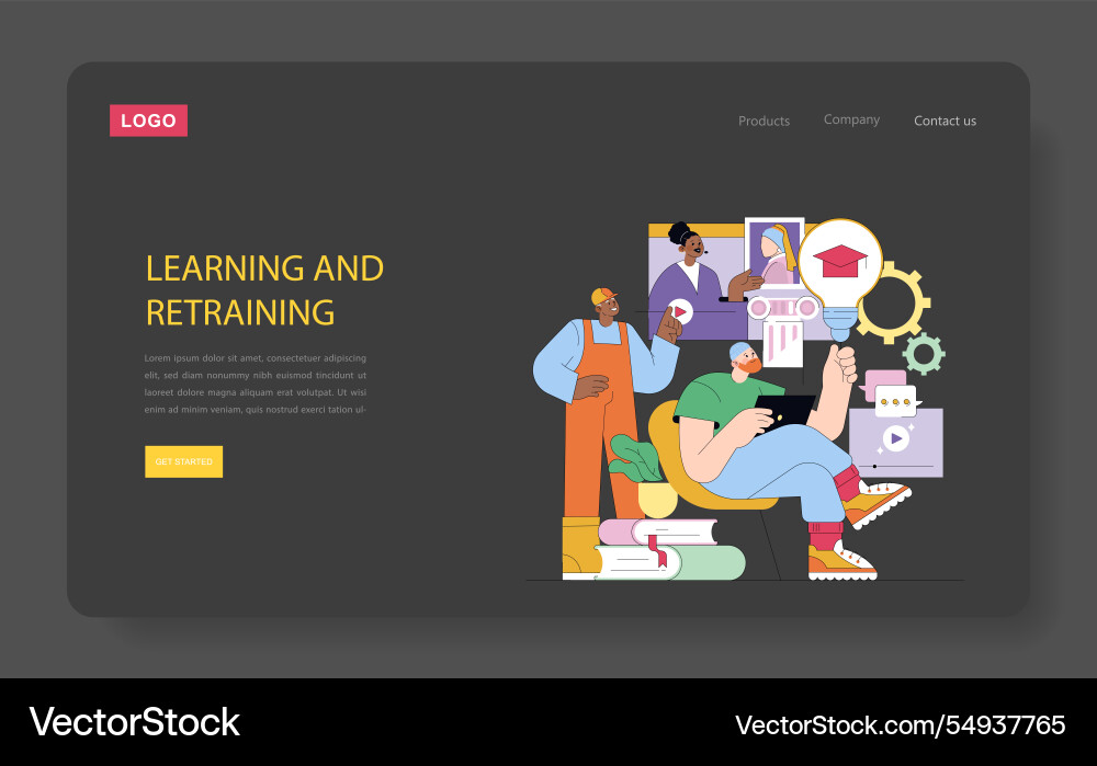 Learning and retraining opportunities foster Vector Image