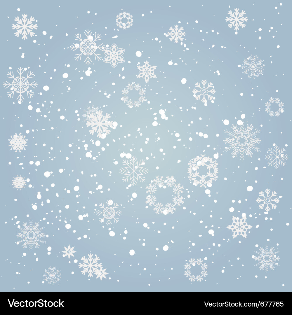 Snowflakes falling from the sky Royalty Free Vector Image