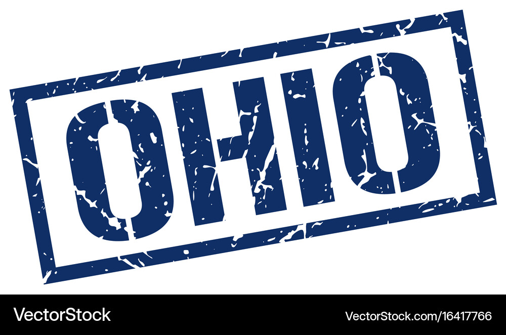 Blue Ohio Stamp - Grunge Style Royalty Free Vector Image