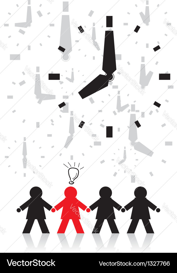 Businessman and time Royalty Free Vector Image