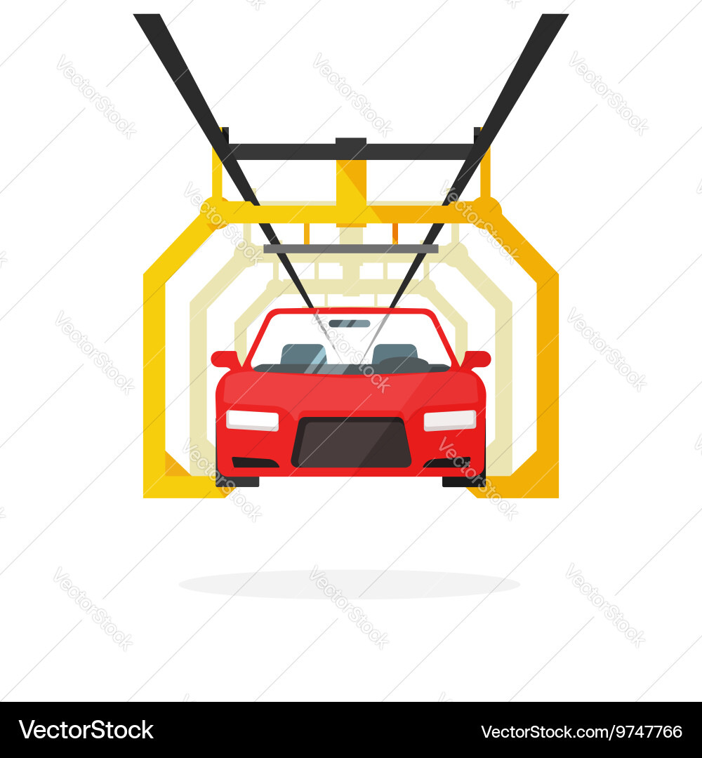 Car production line auto Royalty Free Vector Image