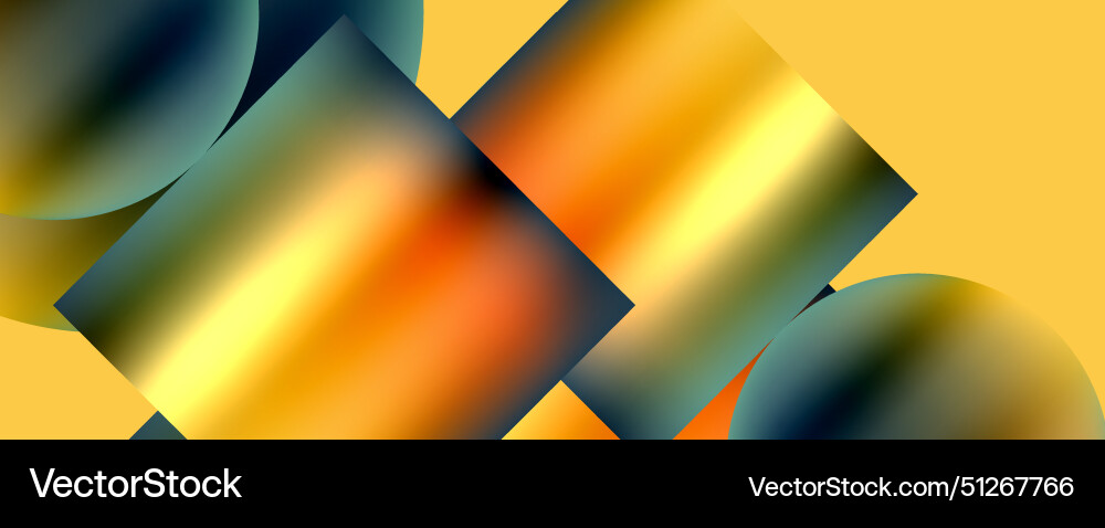 Colorful metallic geometric shapes Royalty Free Vector Image