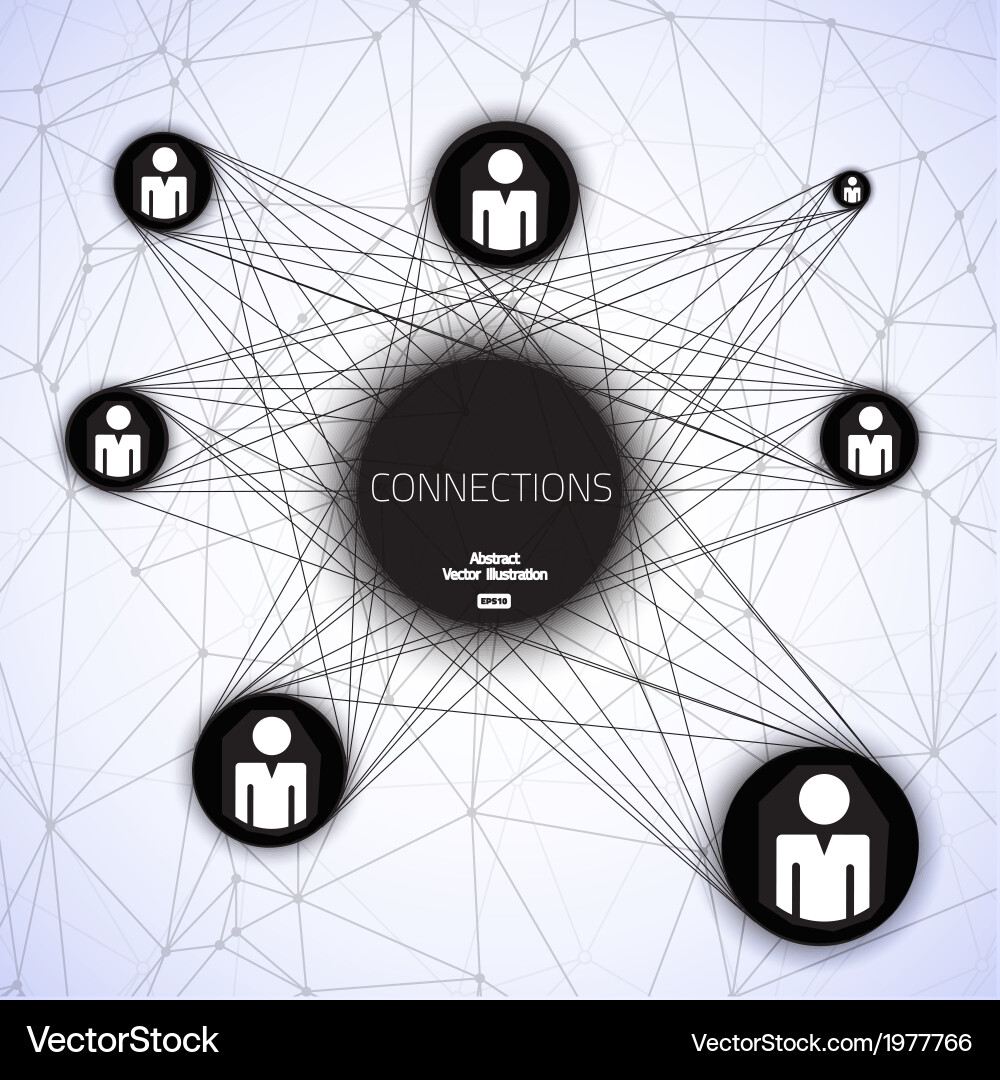 Geometric Network Connections Royalty Free Vector Image