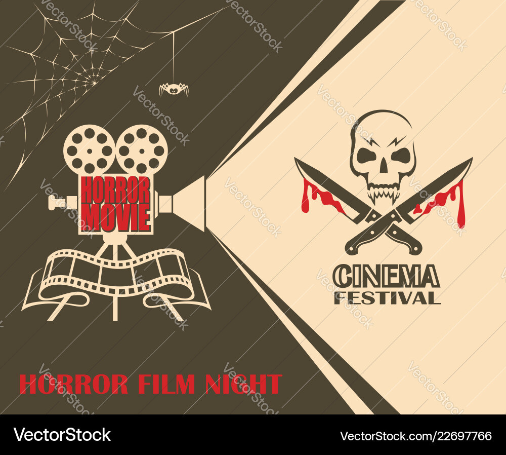 Horror movie poster Royalty Free Vector Image - VectorStock