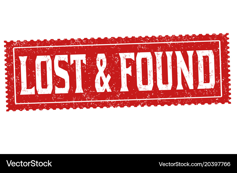Lost & Found Stamp Royalty Free Vector Image