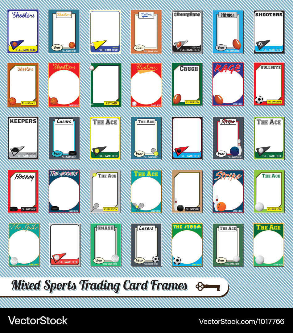Baseball Card Frame Vector Images (over 190)
