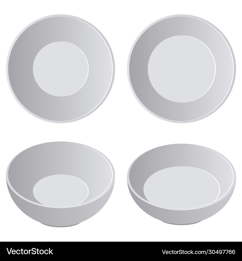 Realistic porcelain Royalty Free Vector Image - VectorStock