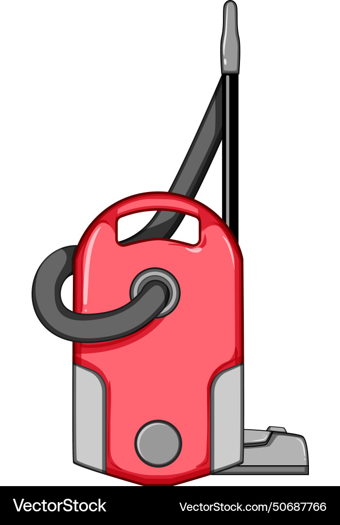 Vacum electric broom cartoon Royalty Free Vector Image