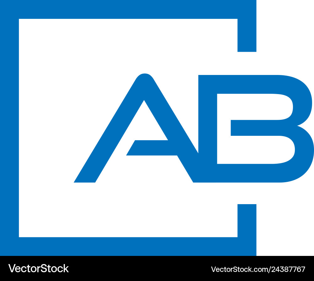 Ab logo design inspiration Royalty Free Vector Image
