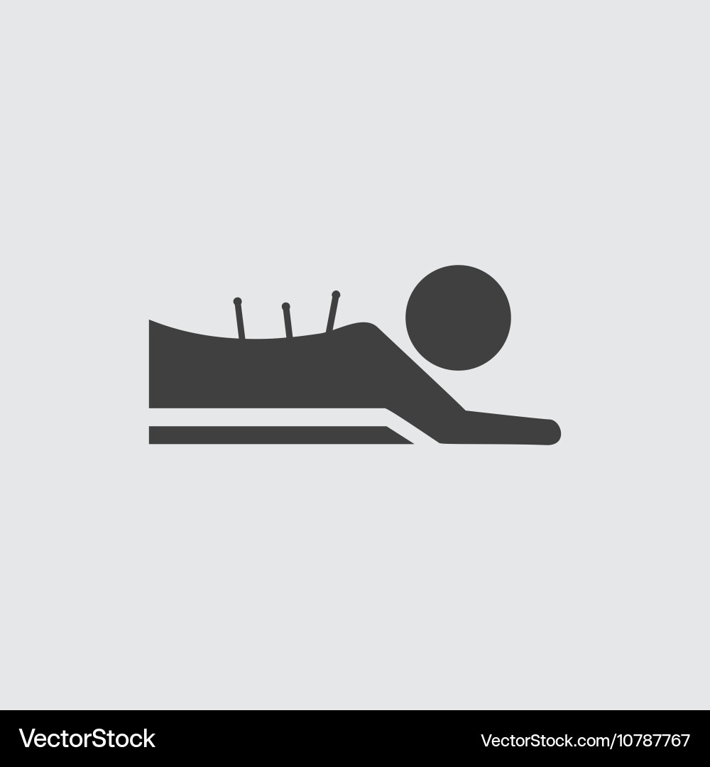 Acupuncture massage icon Royalty Free Vector Image