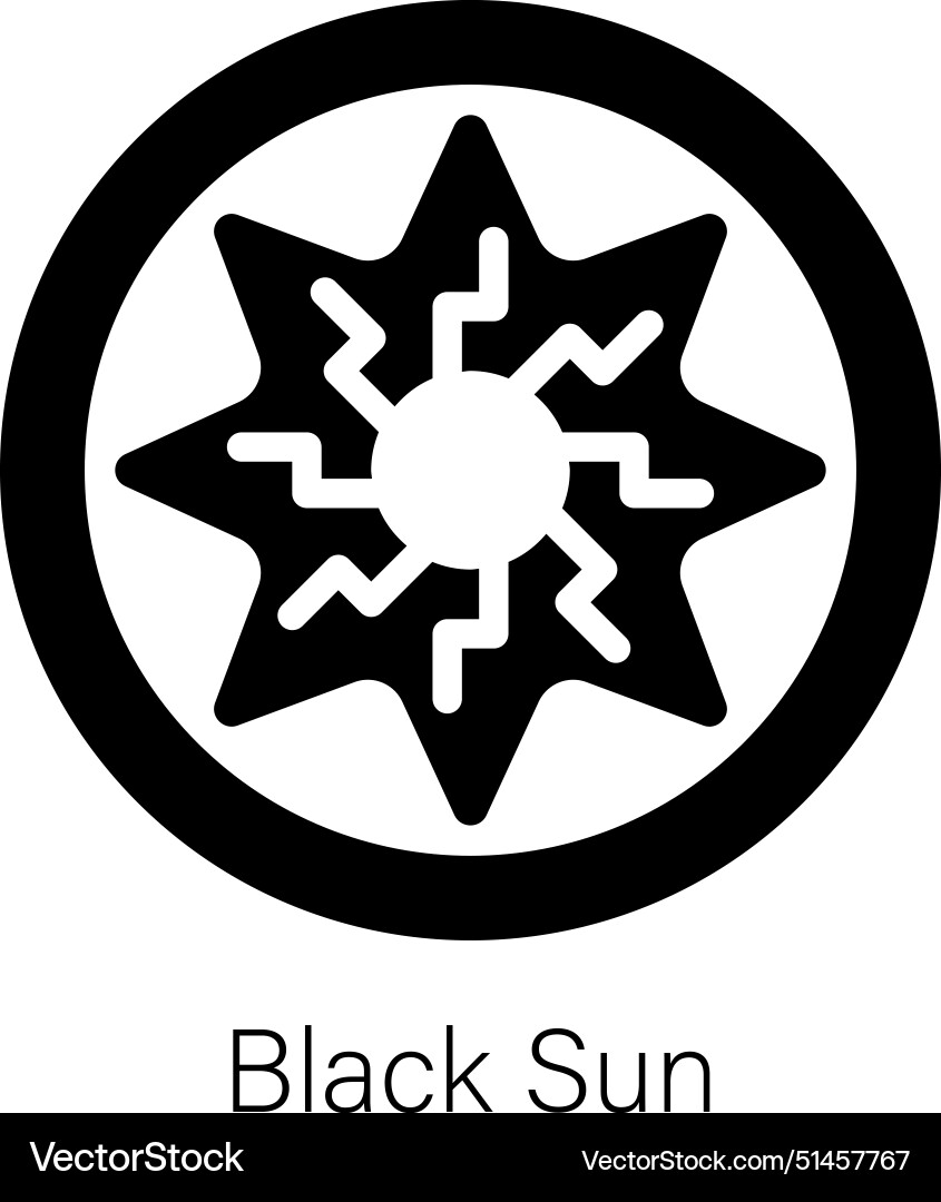 Black sun Royalty Free Vector Image - VectorStock