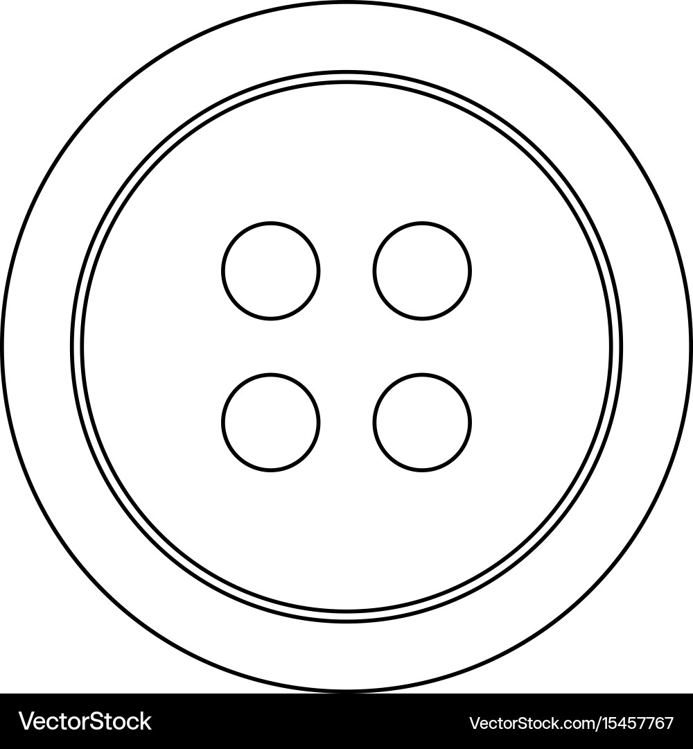 Clothing button the black color icon Royalty Free Vector